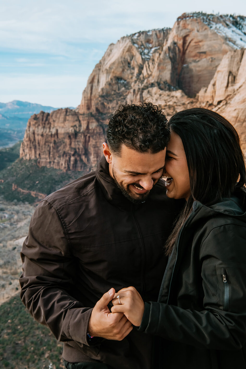 Epic Zion National Park Engagement Photos | Angel's Landing Surprise ...